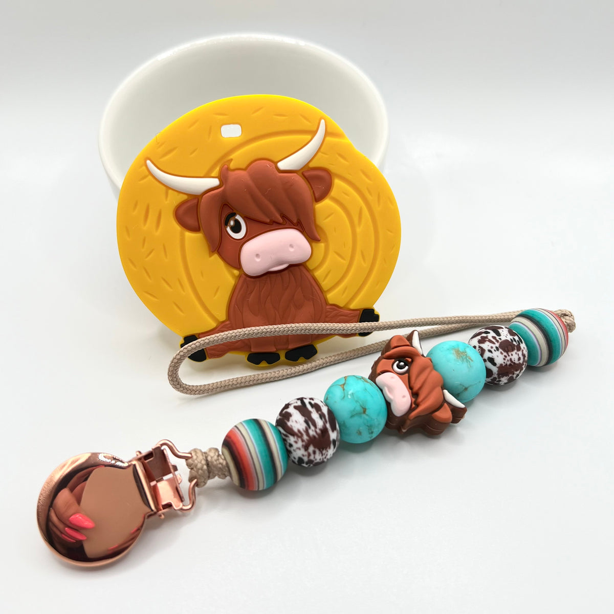 Highland Cow Teether Set – After The Storm Creations